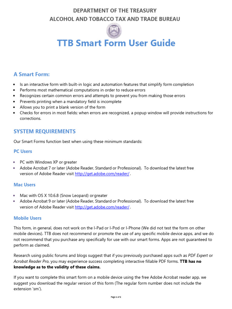 ttbp500015 Smart Form User Guide | PDF | Mac Os | Computing