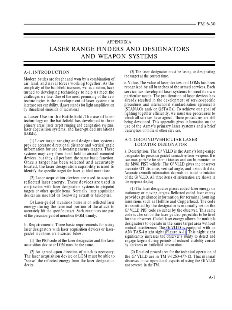 Laser Range Finders and Designators and Weapon Systems | PDF | Missile ...