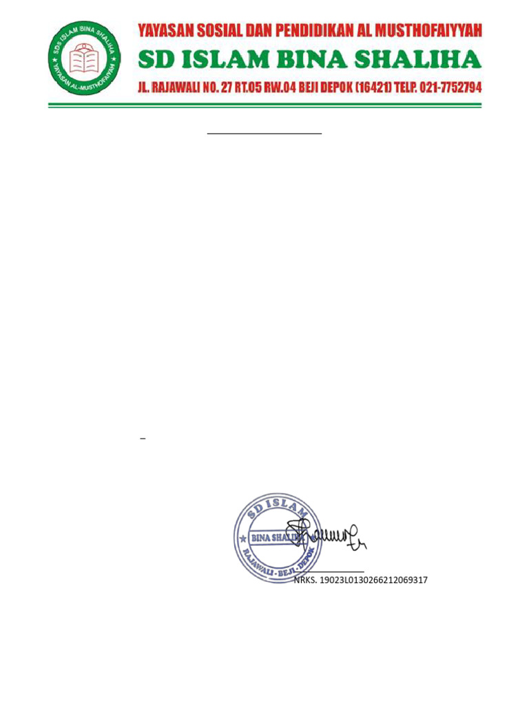 SURAT Penerimaan Caleb | PDF