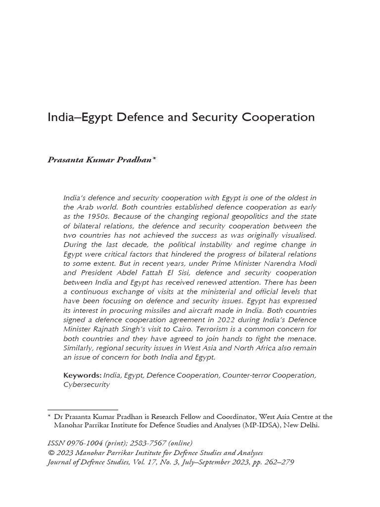Jds 17 3 - Prasanta Kumar Pradhan | PDF | Egypt | Abdel Fattah El Sisi