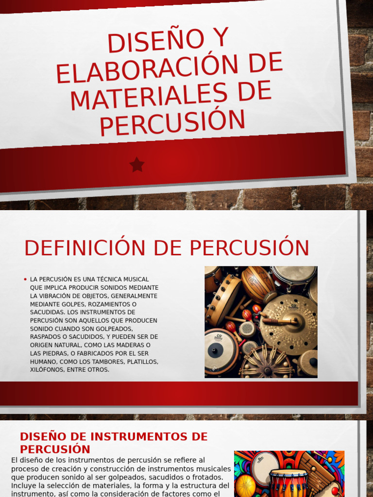Diseño de Instrumentos de Percusión | PDF | Instrumentos musicales | Sonido