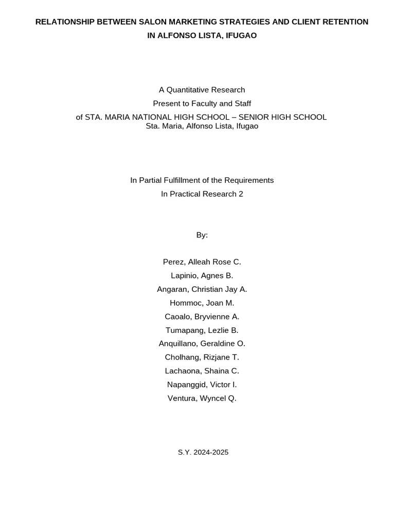 PR 2 Group 1 | PDF | Employee Retention | Brand