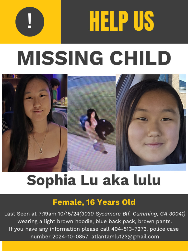 Modern Black and Yellow Missing Person Poster | PDF | Social Science | Wellness
