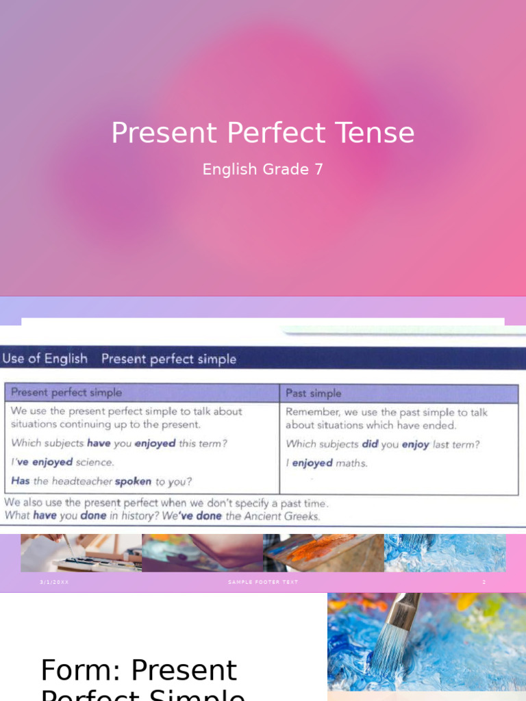 Present Perfect Tense | PDF | Microsoft Power Point | Software
