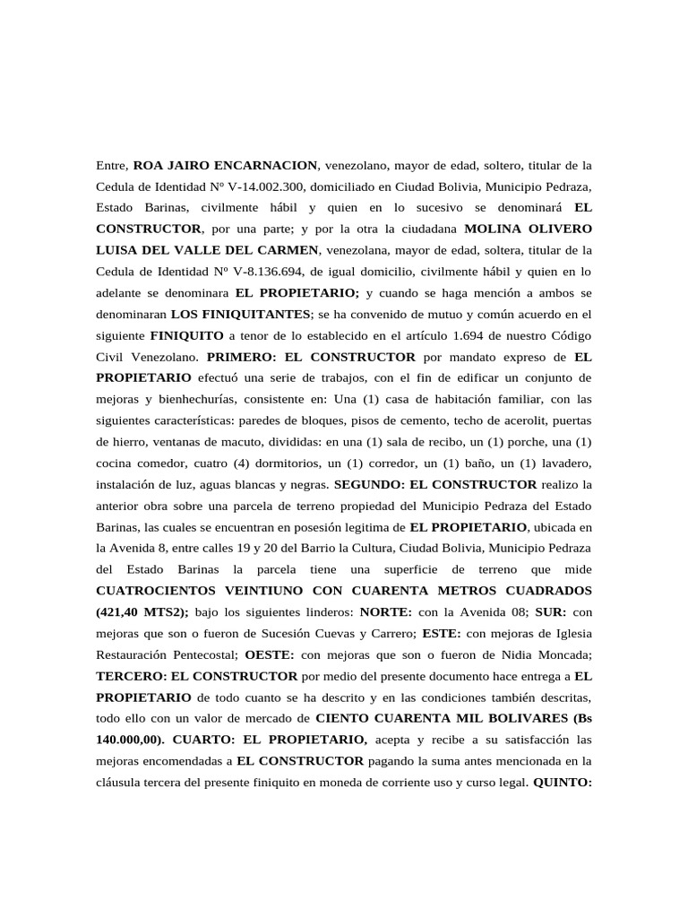 CONSTRUCTOR | PDF | Documento de identidad