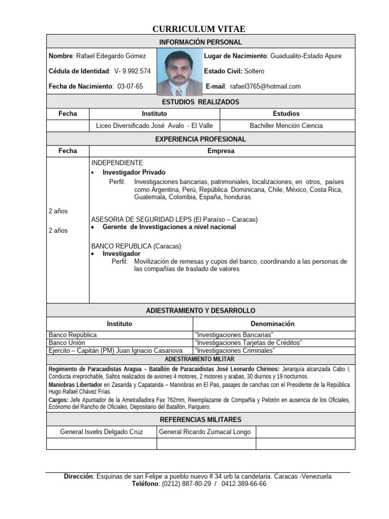 CURRICULUM Rafa | PDF