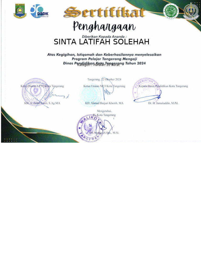 Master Sertifikat PTM - SINTA | PDF