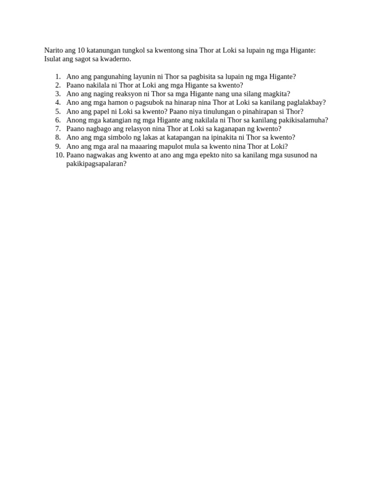 Filipino 10 | PDF