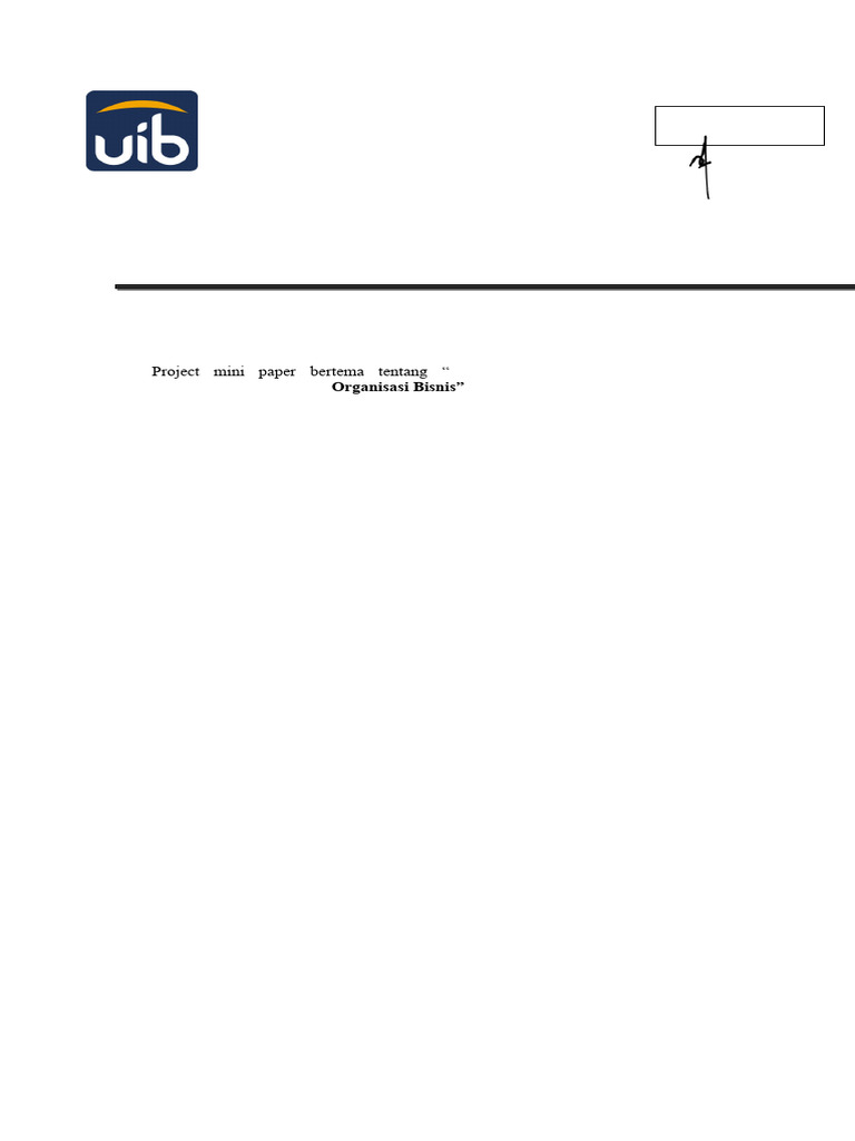 UTS - Pengantar Bisnis Dan Risk Management 2024 | PDF