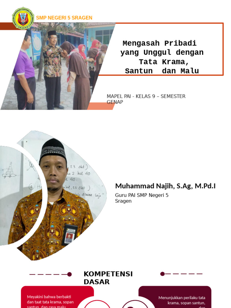 Tata Krama, Santun Dan Malu-Kelas 9 | PDF