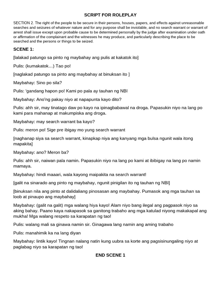 RPH Roleplay Script | PDF