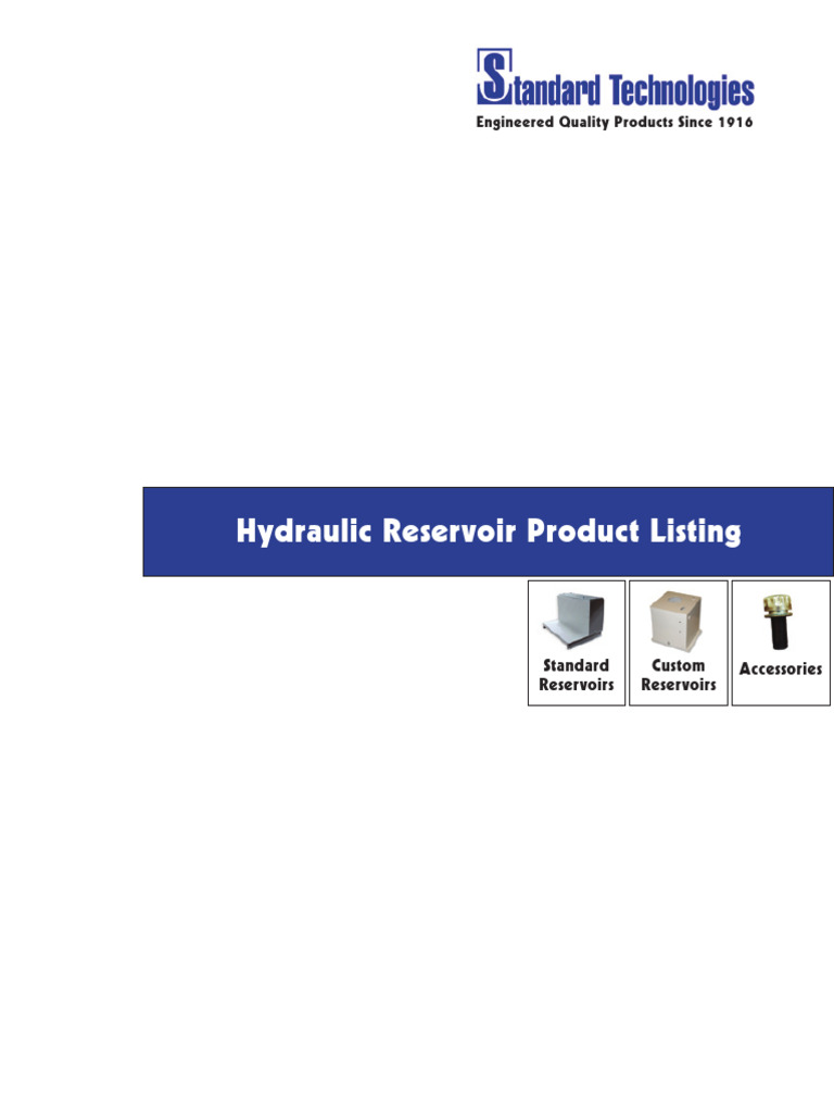 Hydraulic Reservoirs Product Overview | PDF