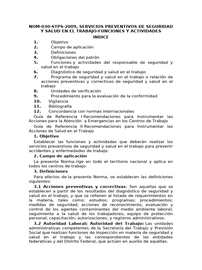 Nom 030 STPS 2009 | PDF | Riesgo