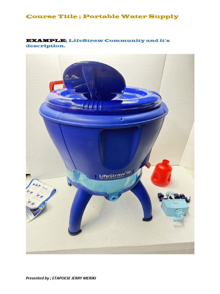 Portable Water Sructure and It | PDF | Technology & Engineering