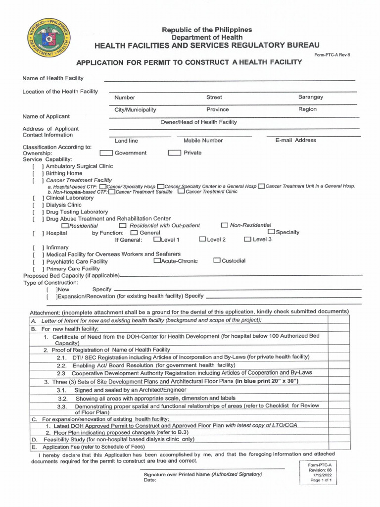 Form PTC A Rev 8 | PDF