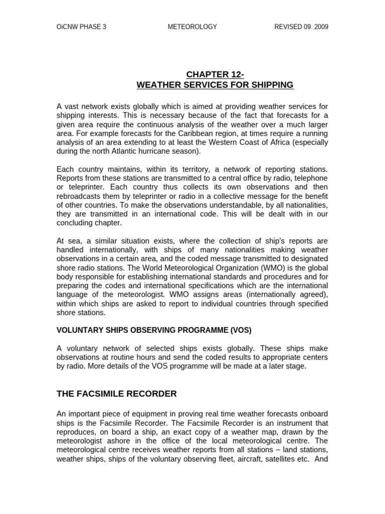 Chapter 11 - Facsimilie Recorder - Notes | PDF | Meteorology | Weather ...