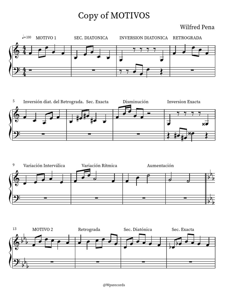 MOTIVOS | PDF | Teoría musical | Elementos de la música
