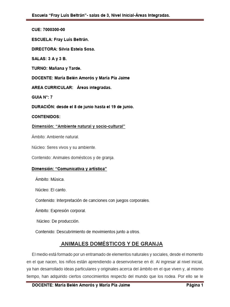 Frayluisbeltran Sala3 Guia7 PDF | PDF | Oveja | Alimentos