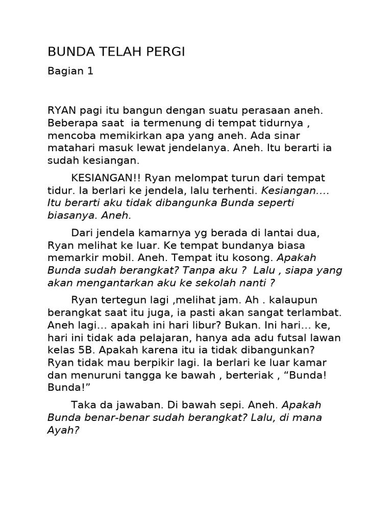 Bunda Telah Pergi | PDF