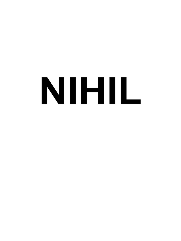 Nihil | PDF