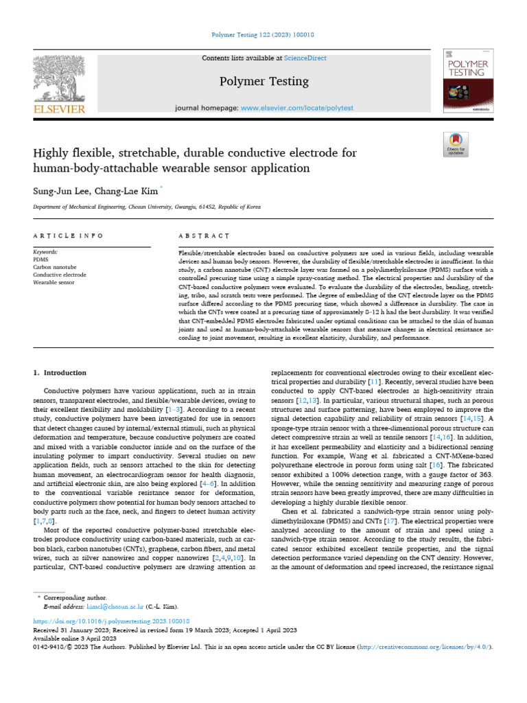 Highly Flexible Stretchable Durable Conductive Electrode For - 2023 ...