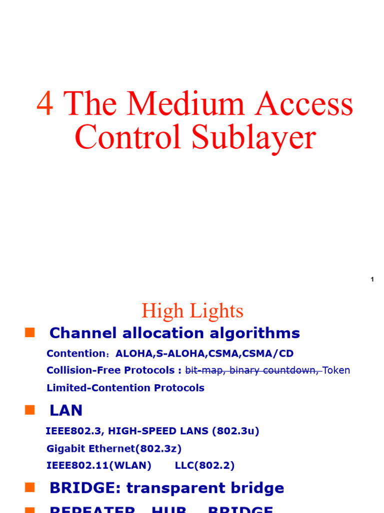 4 Mac | PDF | Channel Access Method | Internet Protocols