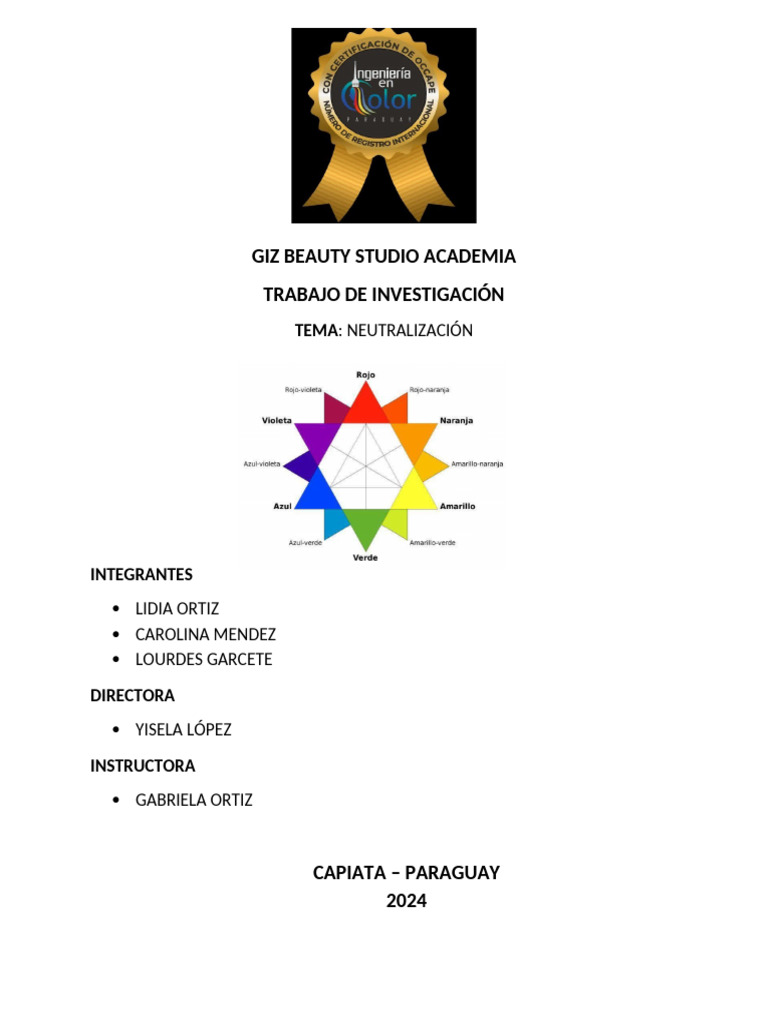 NEUTRALIZACION | PDF | Color | Amarillo