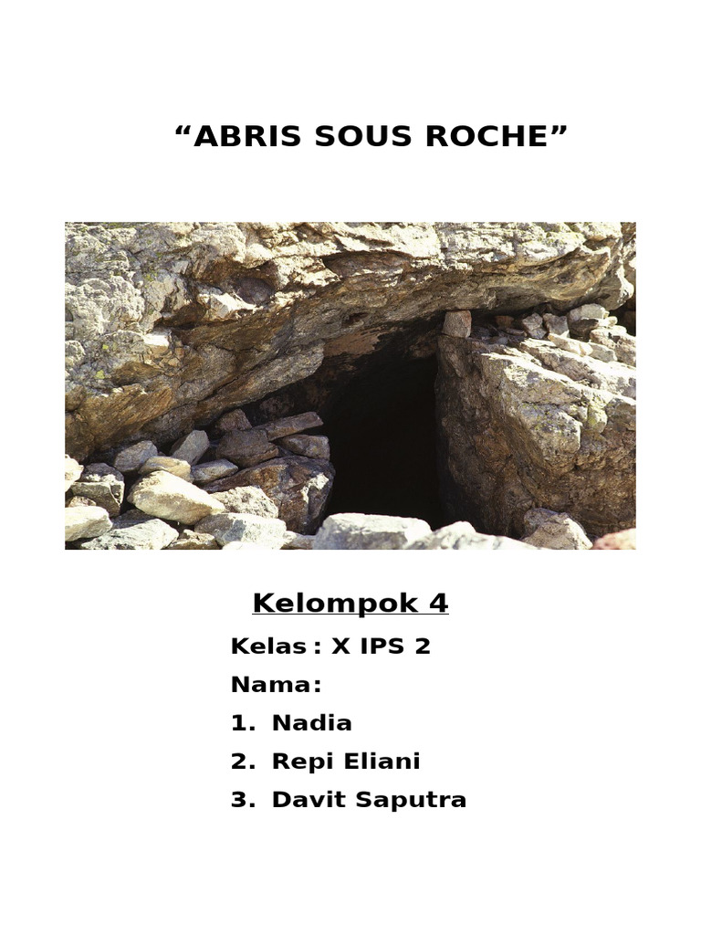 Abris Sous Roche - Tugas Smansa | PDF