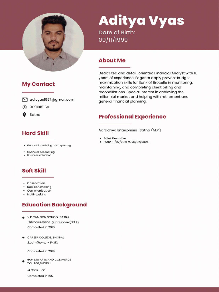 Aditya Vyas Resume | PDF