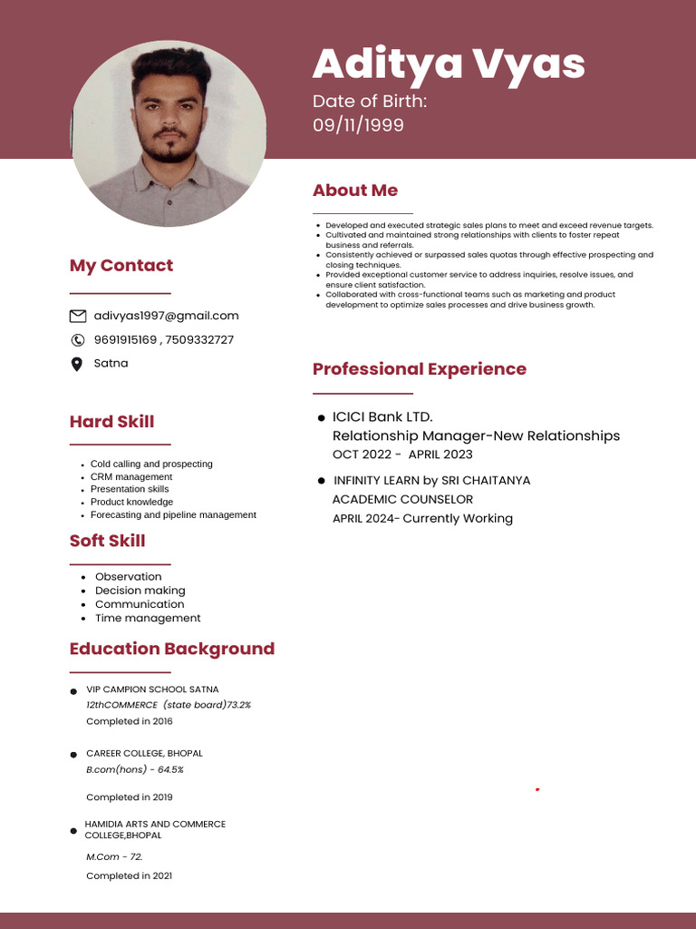 Aditya Vyas Resume | PDF