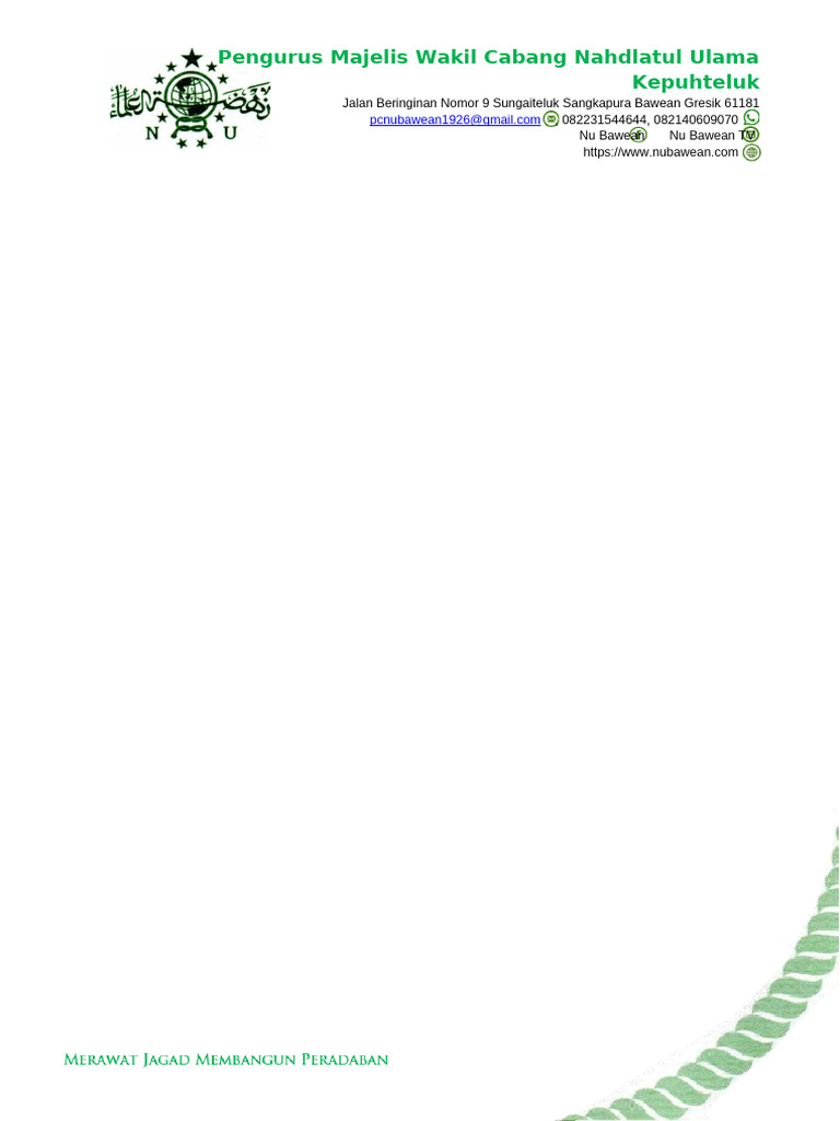 Kop Surat Pcnu | PDF