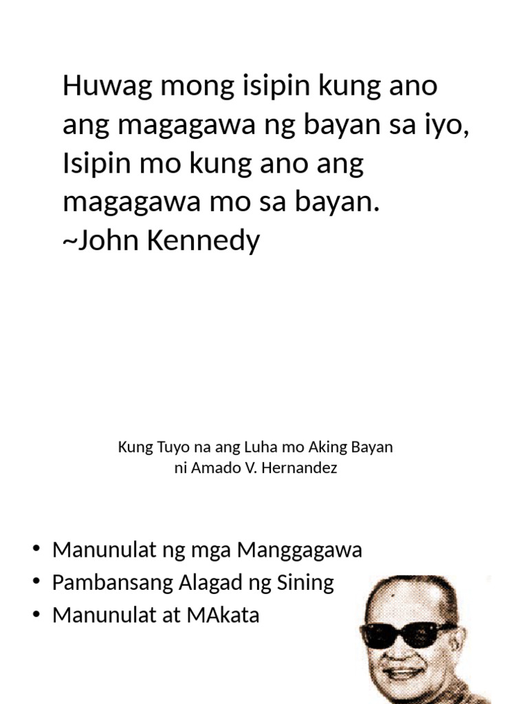 Kung Tuyo Na Ang Luha Mo Aking Bayan | PDF