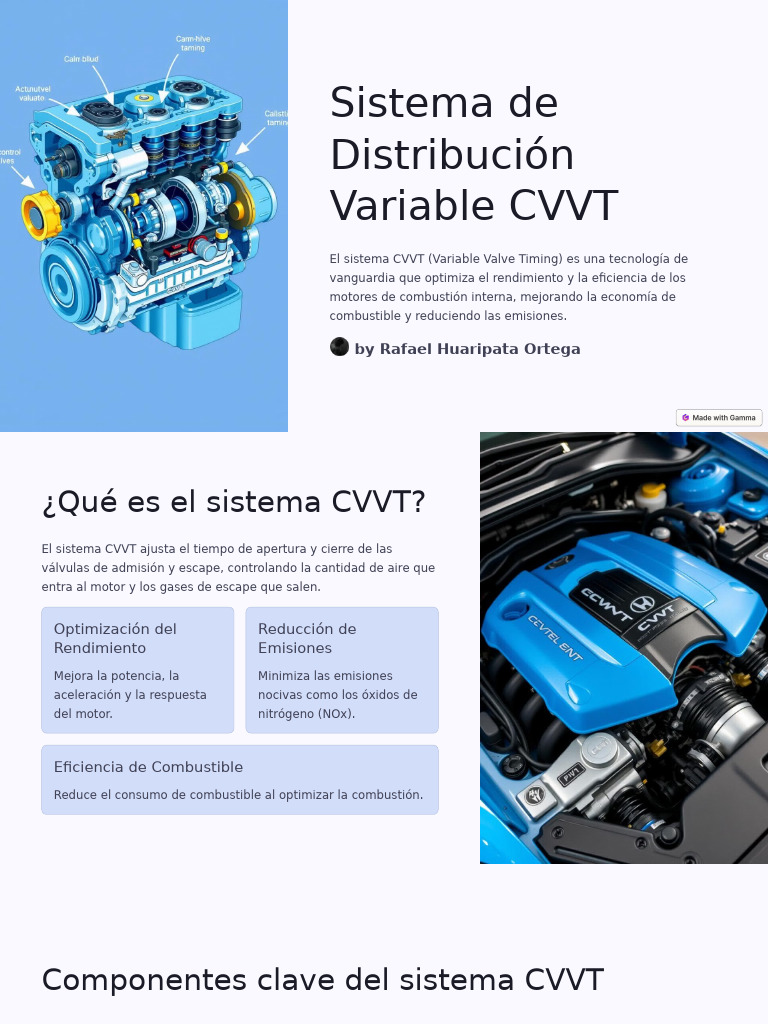 Sistema de Distribucion Variable CVVT | PDF | Motores | Vehículos
