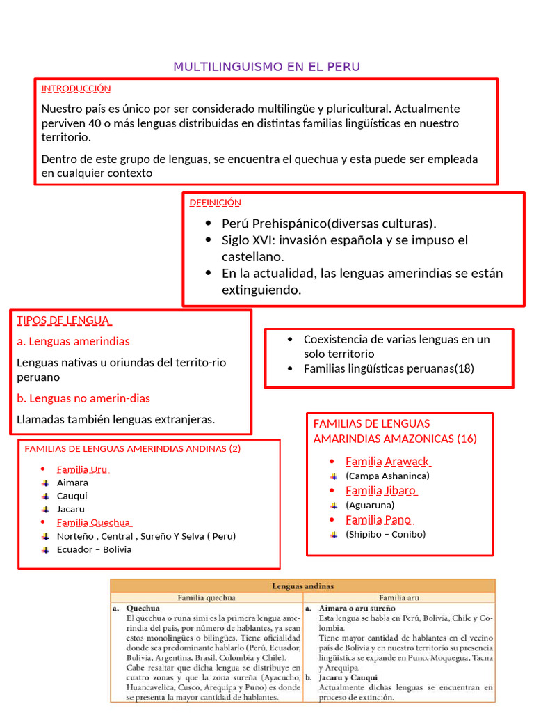 Multilinguismo en El Peru | PDF