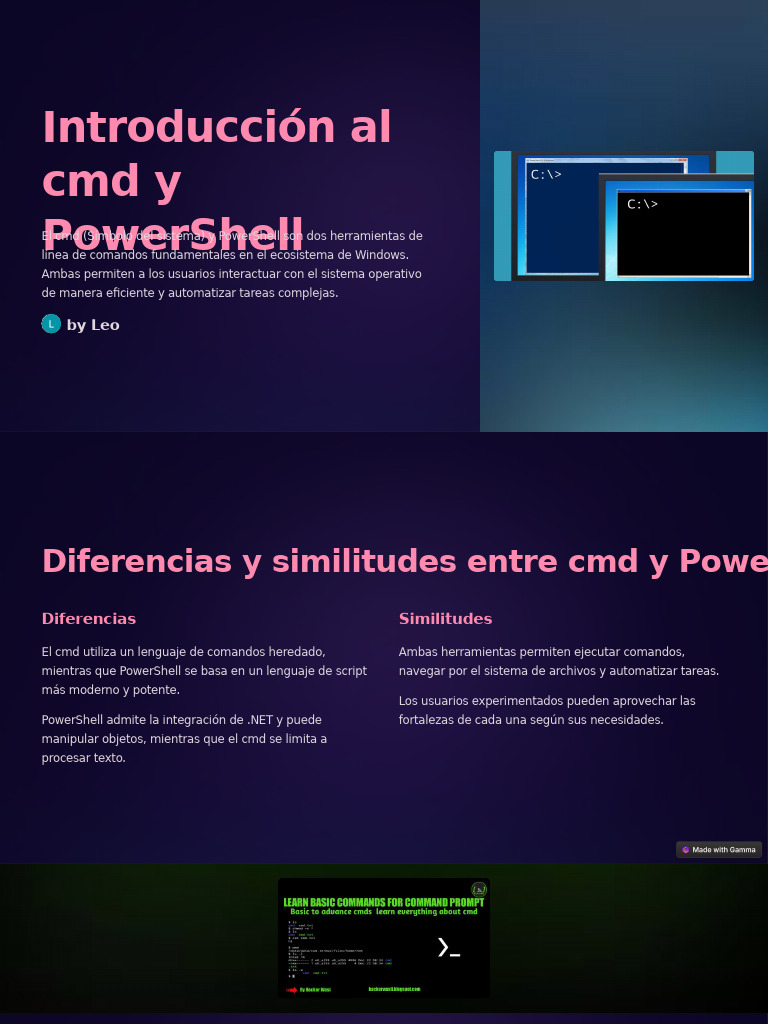 Introduccion Al CMD y PowerShell | PDF | Lenguaje de escritura | Archivo de computadora