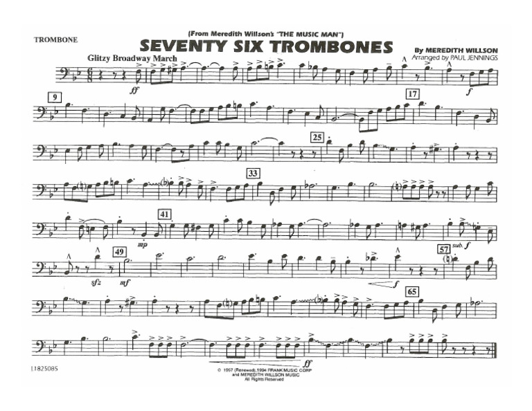 76 Trombones Trombone | PDF