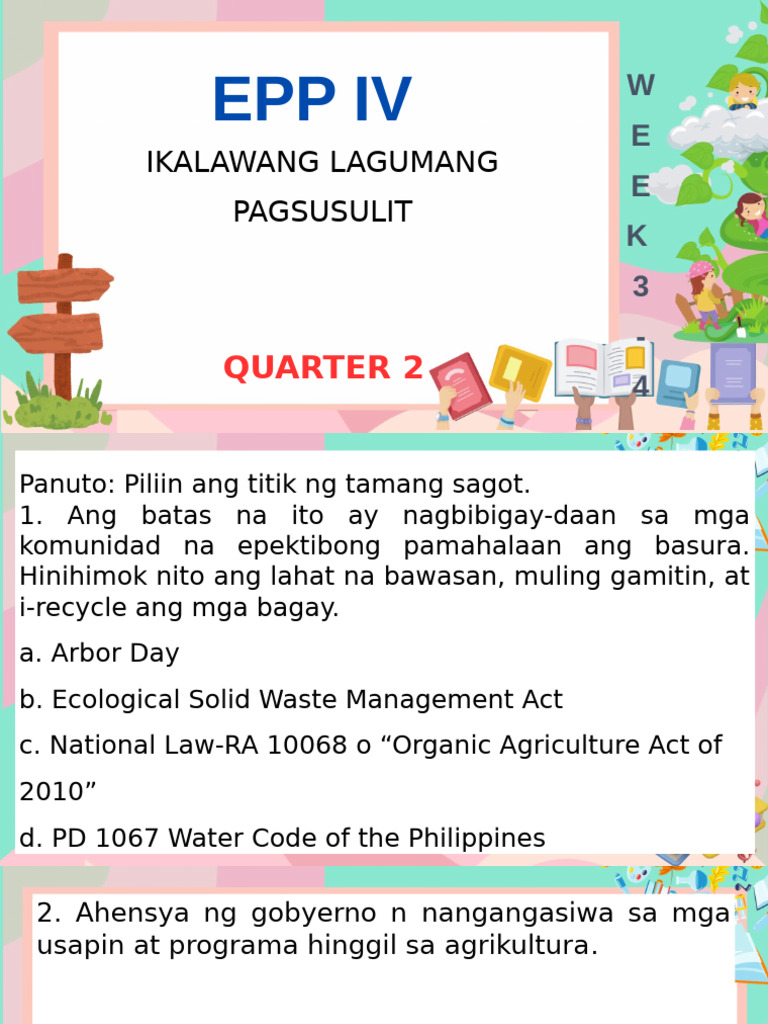 Q2-W3-W4-Ikalawang Lagumang Pagsusulit Epp4 | PDF