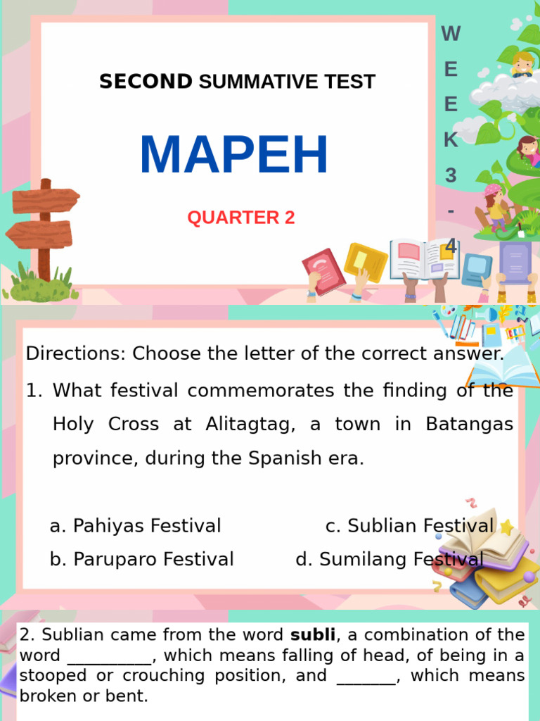 Q2-W3-W4-MAPEH 4-2nd SUMMATIVE | PDF | Rhythm