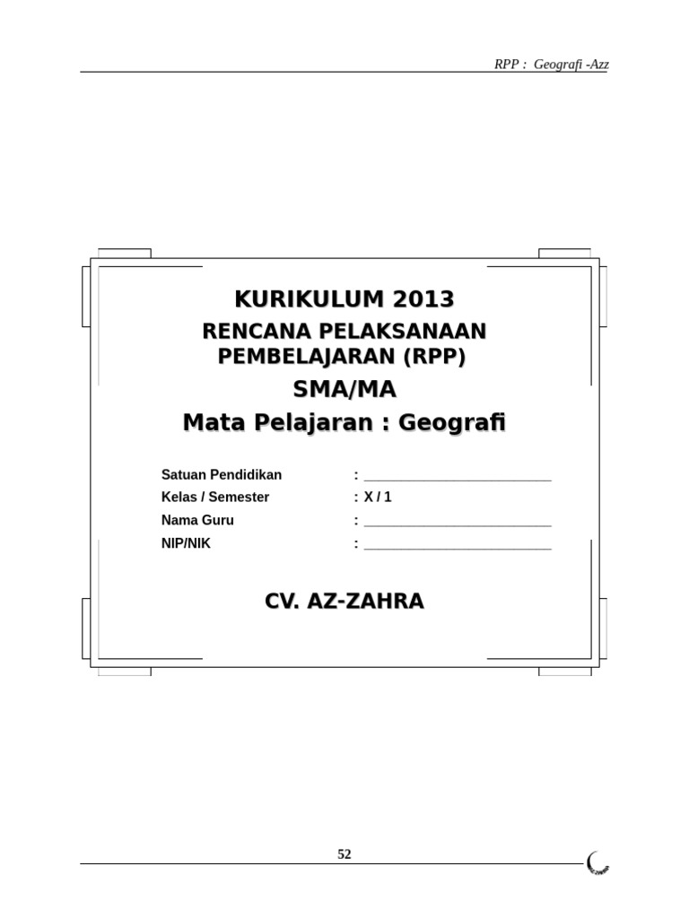 3) RPP K13 Geo 10 | PDF