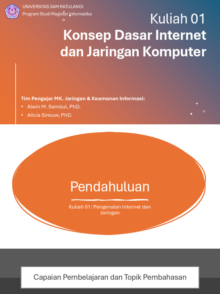 Kuliah 01 - Pengenalan Internet & Jaringan | PDF