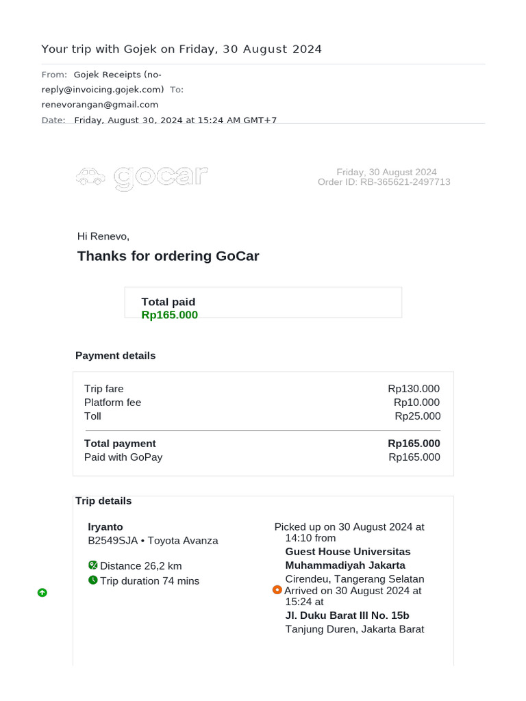 Gojek Wednesday, 30 Agustus 2024 | PDF