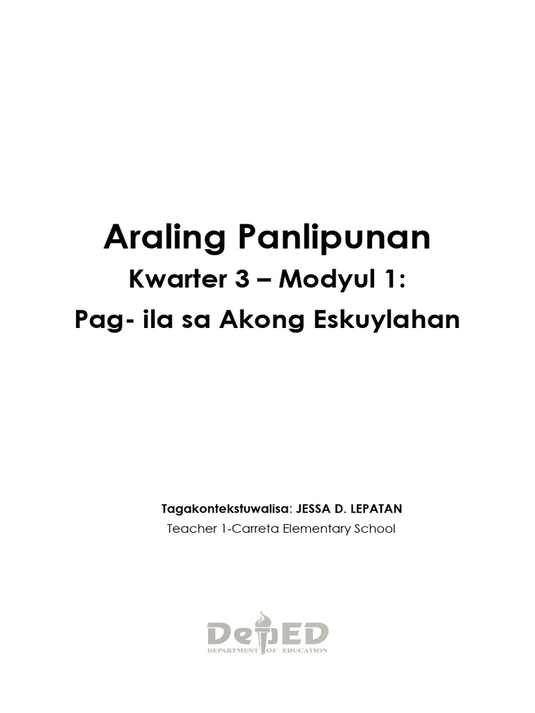 Reviewed Q3-AP1-MODULE 1-WEEK 1 - 3rd Quarter | PDF