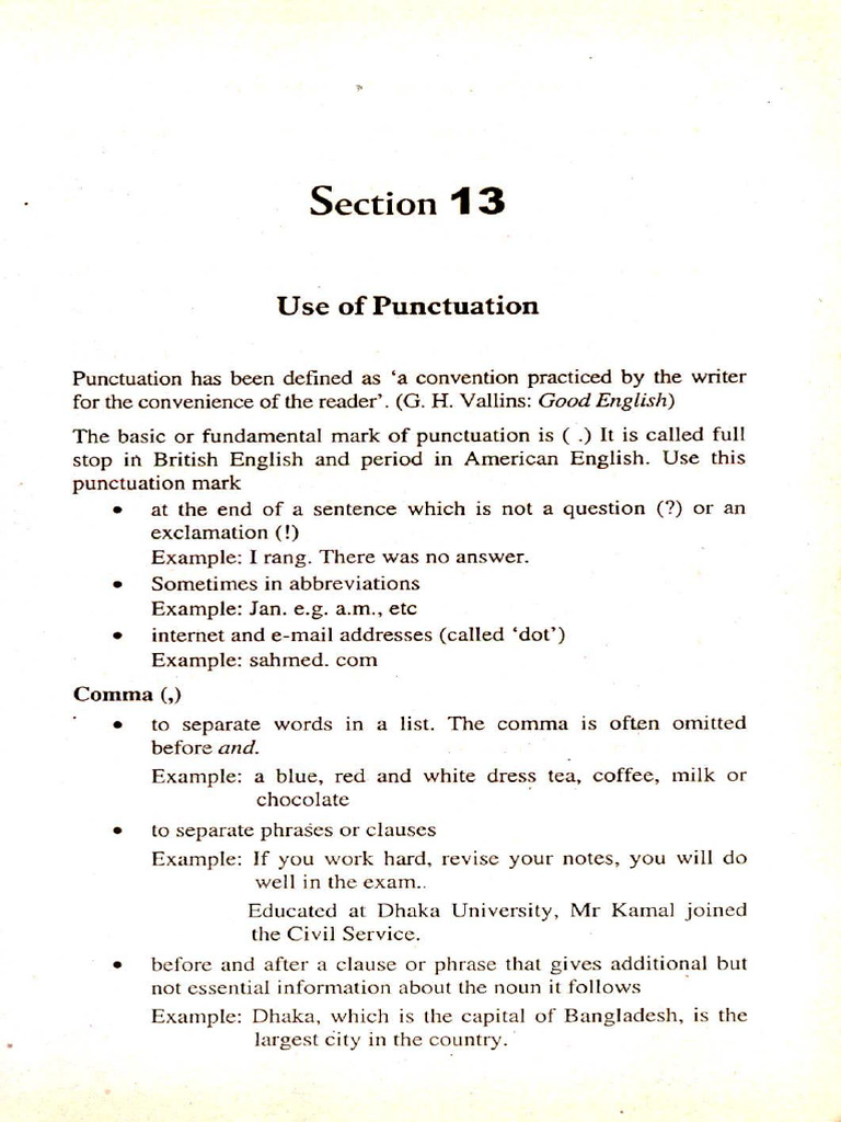 Section 13 & Appendix A, B Index | PDF | Punctuation | Grammar
