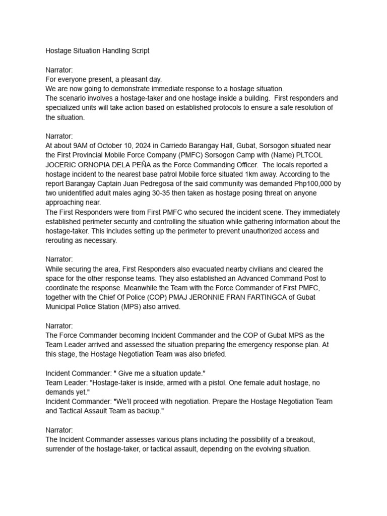 Hostage | PDF | Crime Scene | Hostage