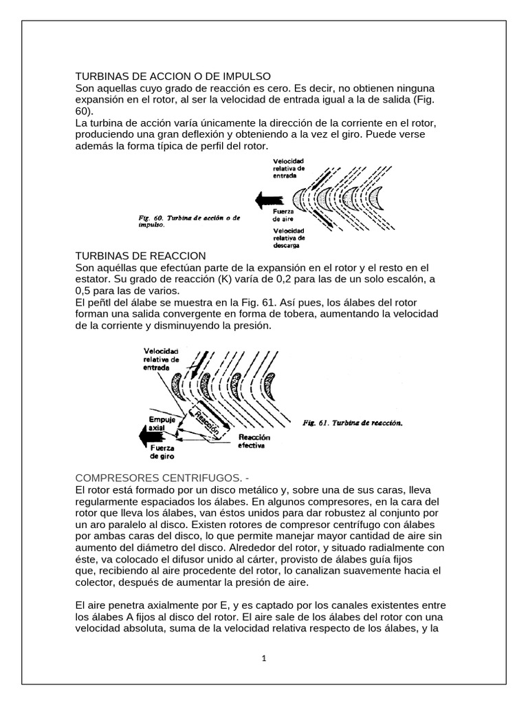 Turbinas de Accion o de Impulso | PDF | Turbina | Arrastrar (Física)
