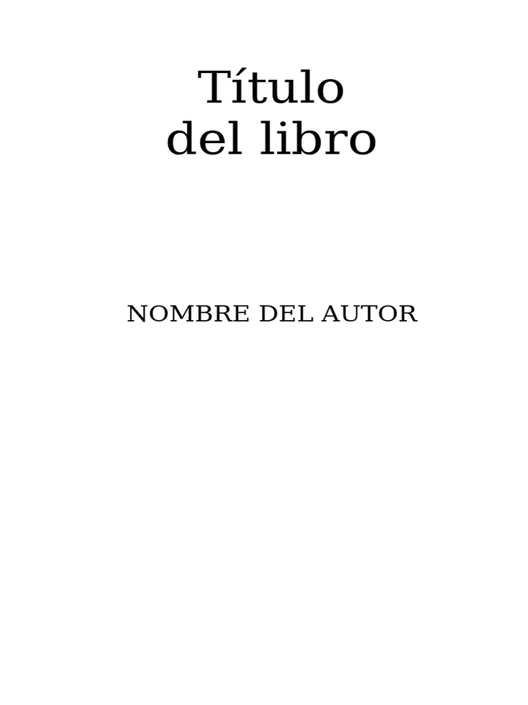 Título Del Libro | PDF | Artes del Lenguaje y Comunicación