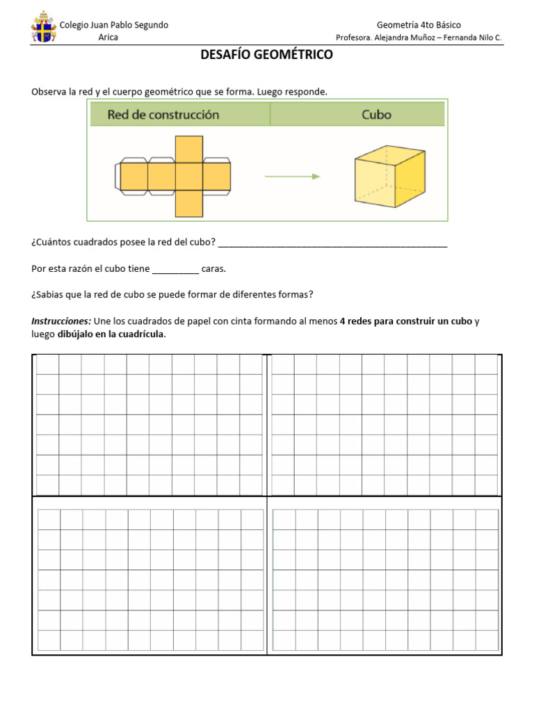 4to - Geometria - Red de Cubo | PDF
