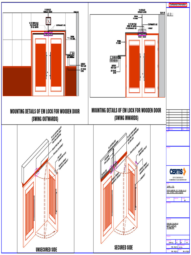 EM Lock Mounting Details for Wooden Door | PDF