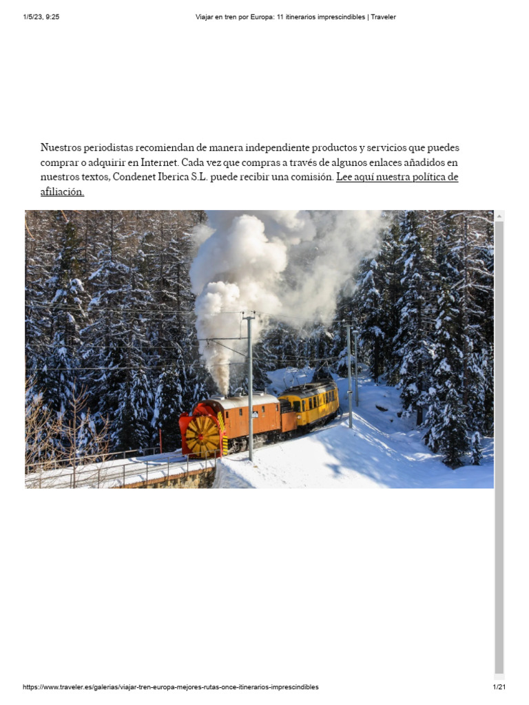Viajar en Tren Por Europa - 11 Itinerarios Imprescindibles - Traveler ...