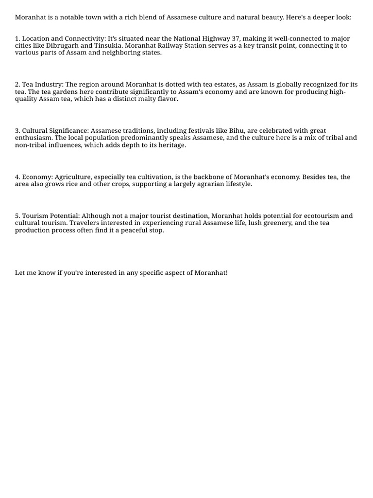 Moranhat | PDF